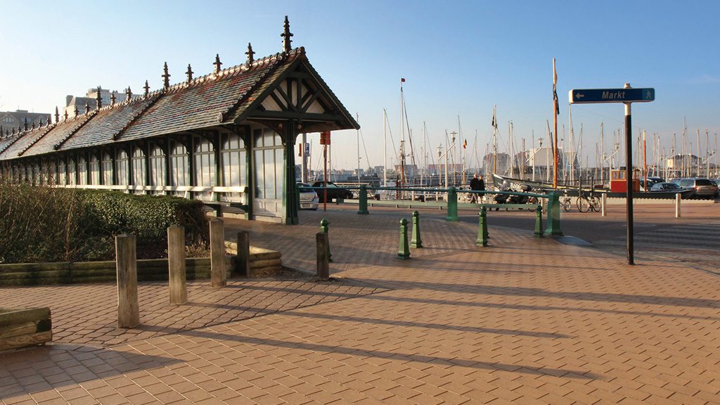 Beach promenade, sea bridge Blankenberge / Belgium - ABC-Klinkergruppe